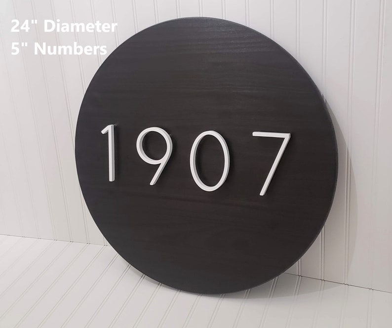 Round House Number Plaque Address Plaque House Number Sign - Etsy