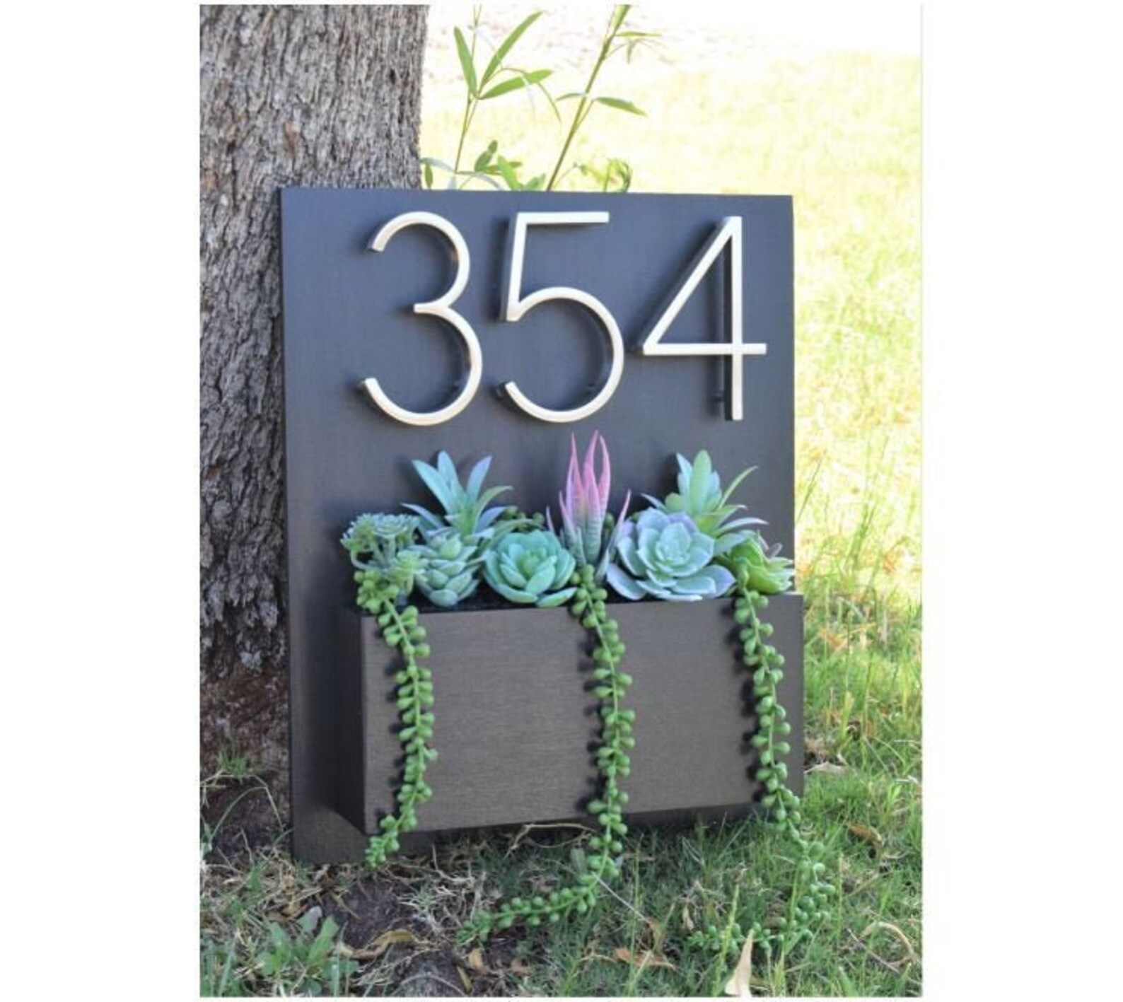 Address Planter Address Sign With Planter Box Address - Etsy