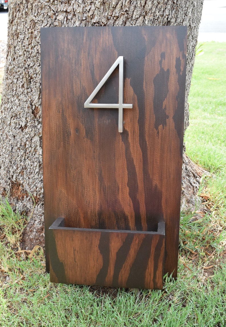 Address Planter Address Sign With Planter Box Address - Etsy