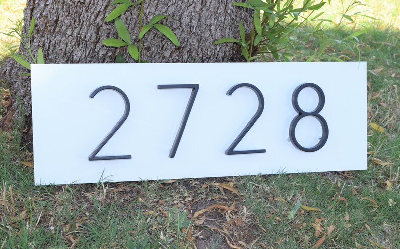 White House Number Plaque Beach Cottage Decor Address | Etsy