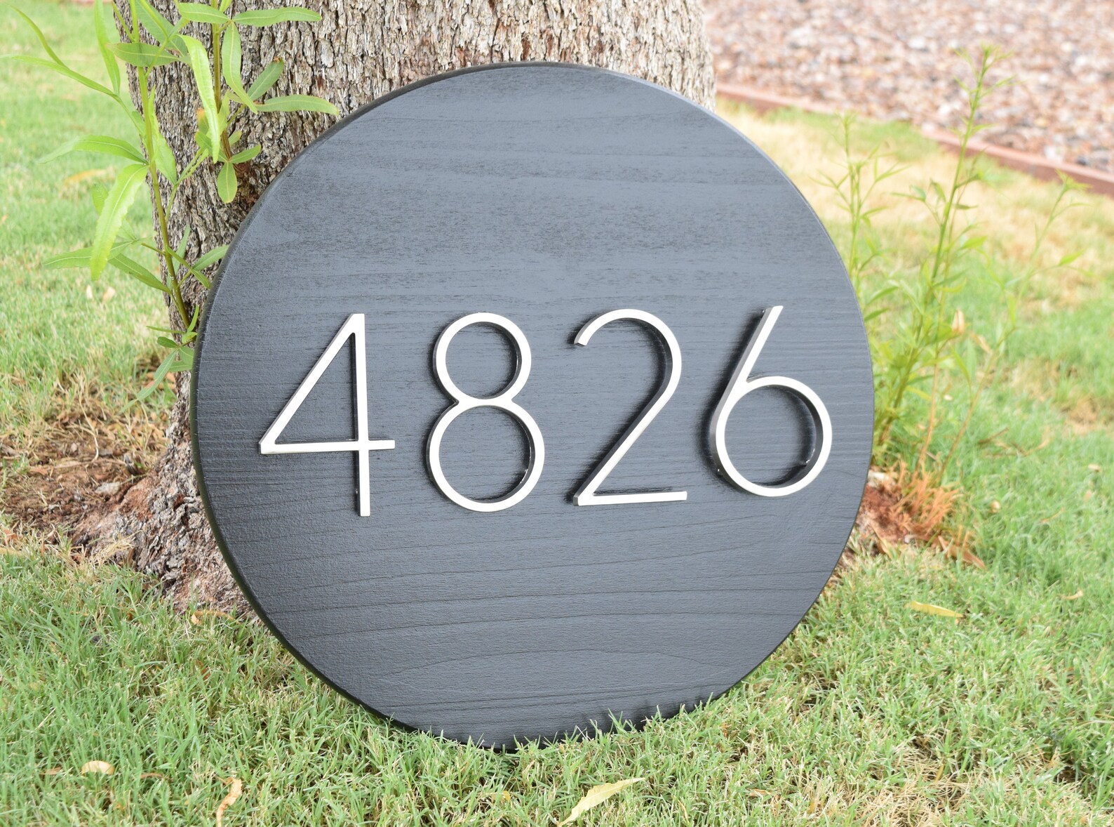 Round House Number Plaque Address Plaque House Number Sign - Etsy