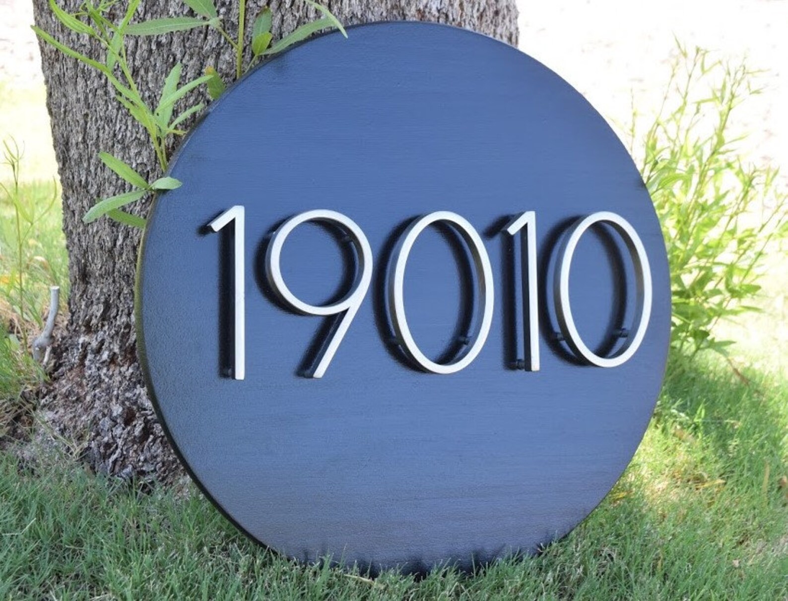 Round House Number Plaque Address Plaque House Number Sign | Etsy