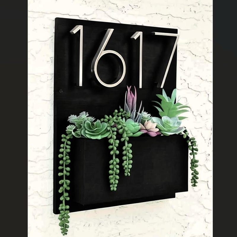 Planter Address House Sign - Etsy
