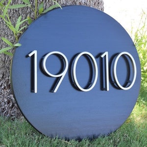 Round House Number Plaque | Address Plaque | House Number Sign - Etsy