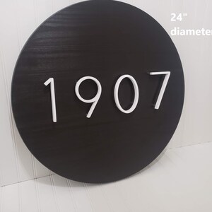 Round House Number Plaque | Address Plaque | House Number Sign - Etsy