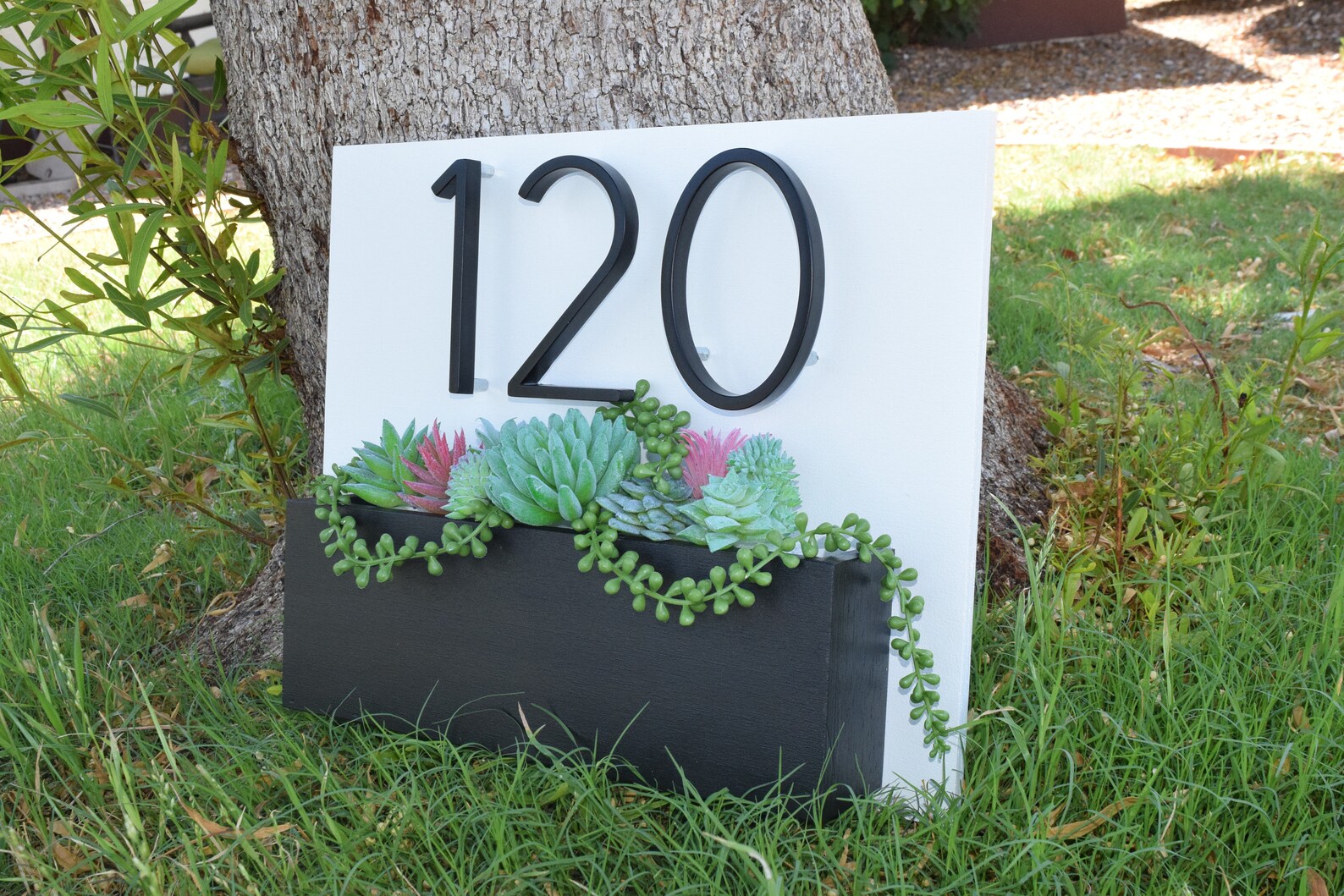 Address Planter Address Sign With Planter Box Address - Etsy