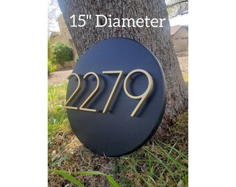 Round House Number Plaque Address Plaque House Number Sign | Etsy