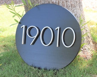 Round House Number Plaque Address Plaque House Number Sign | Etsy