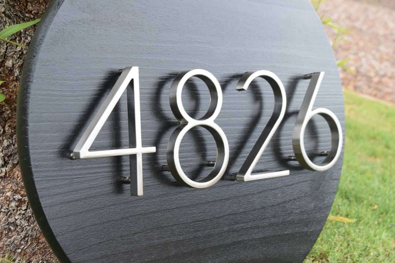 Round House Number Plaque Address Plaque House Number Sign - Etsy