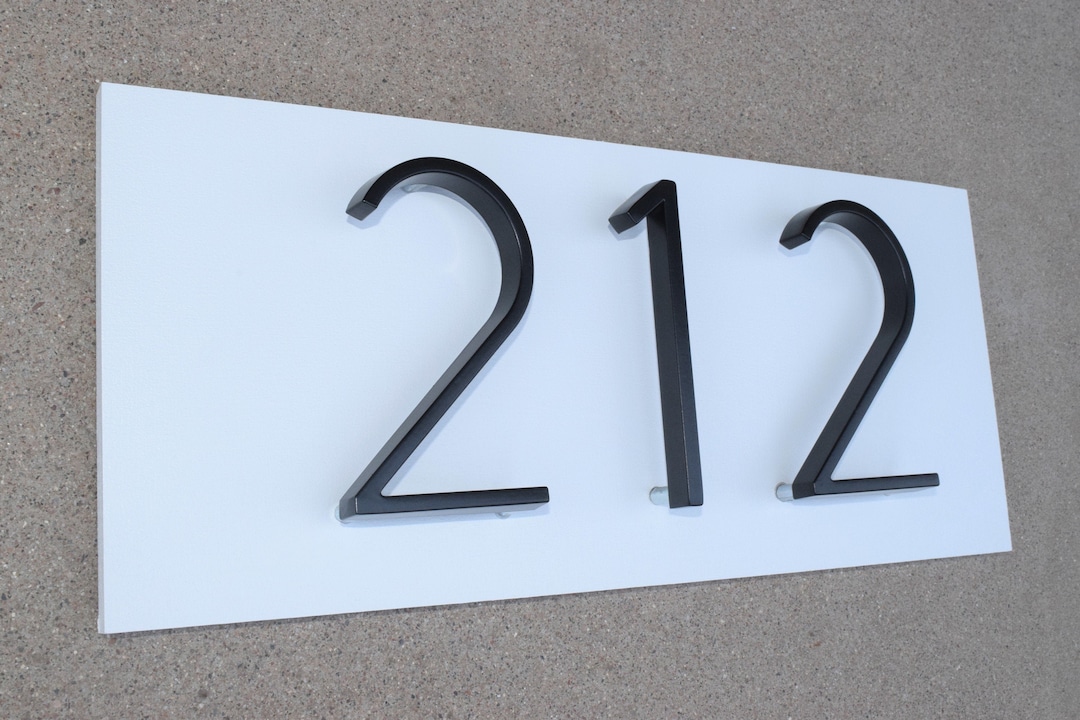 Horizontal House Number Plaque | Address Plaque | - Etsy