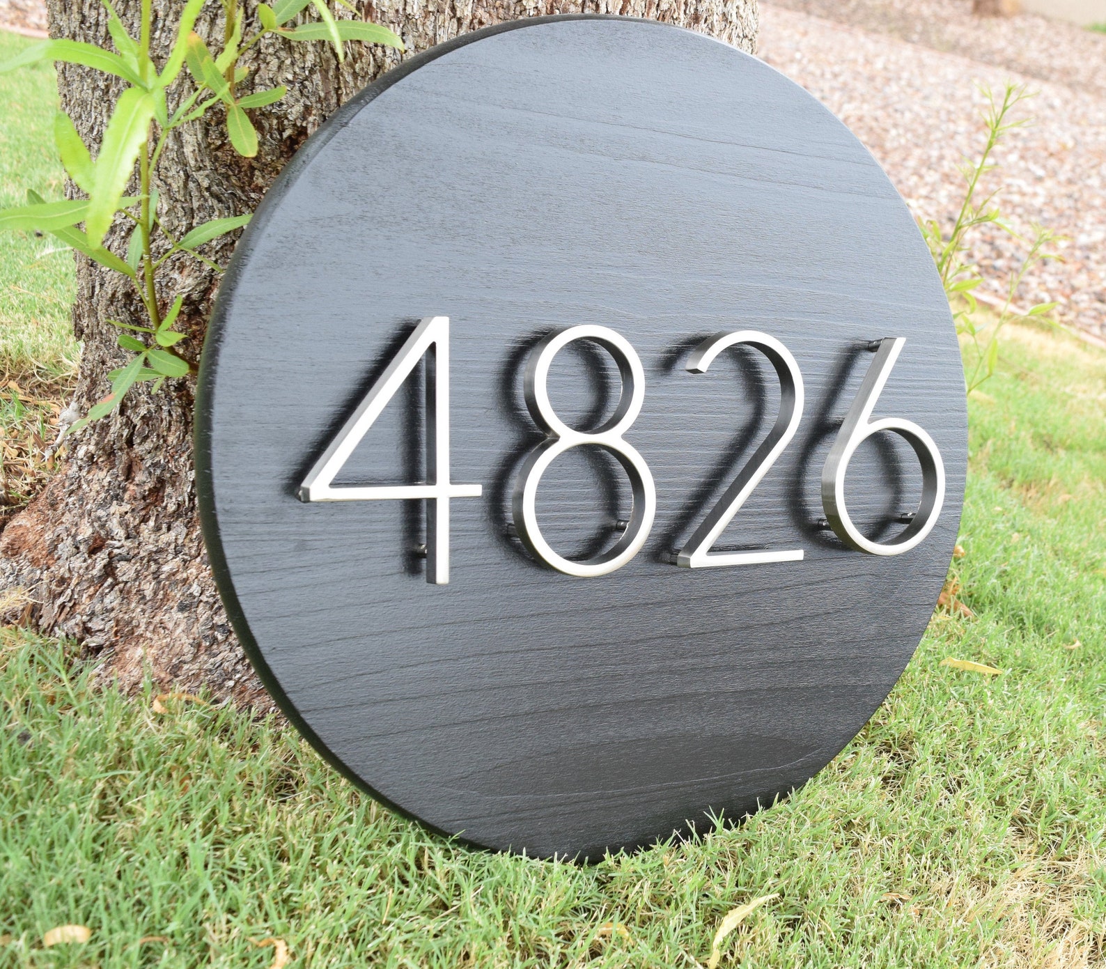 Round House Number Plaque Address Plaque House Number Sign | Etsy