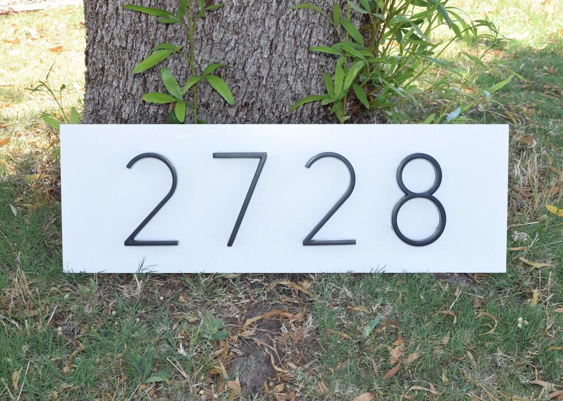 White House Number Plaque Beach Cottage Decor Address | Etsy