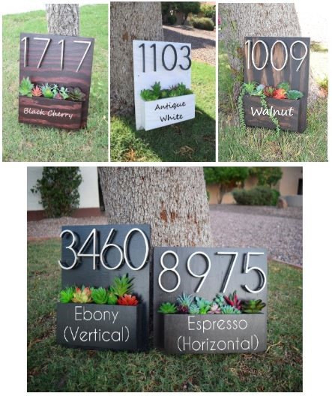 Address Planter Address Sign With Planter Box Address - Etsy