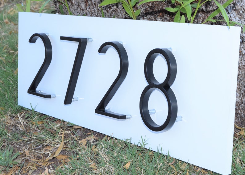 White House Number Plaque Beach Cottage Decor Address | Etsy