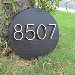 Round House Number Plaque Address Plaque House Number Sign - Etsy