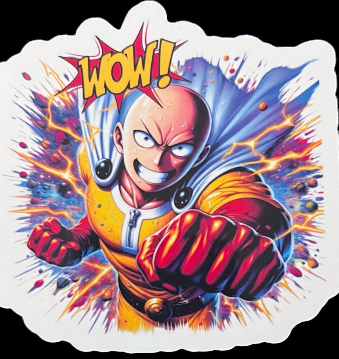 One Punch Guy Stickers, One Punch Gift Stickers, Anime Artwork One ...