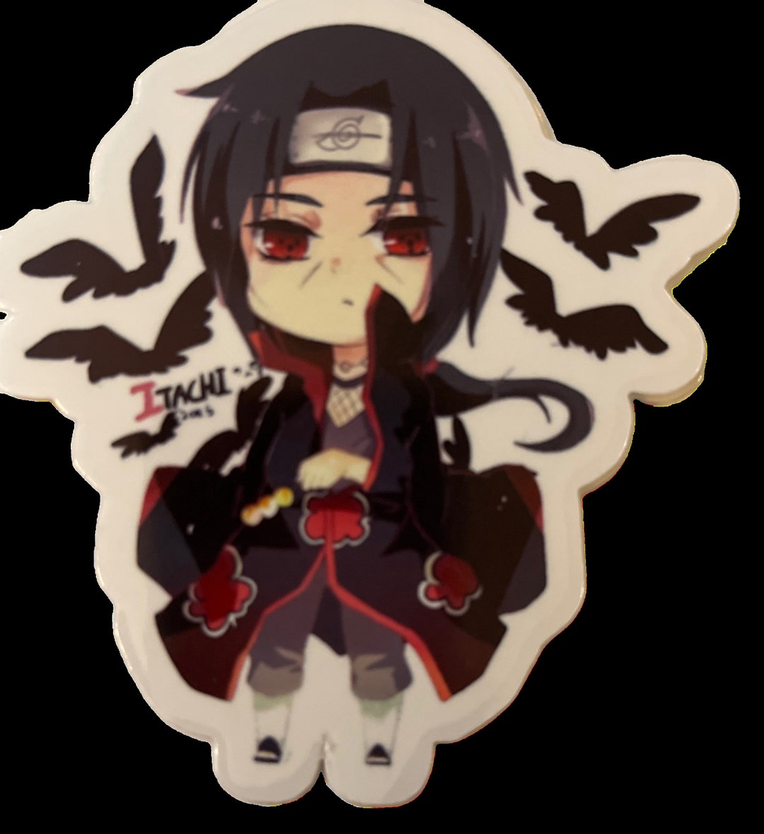 Naruto Itachi Anime Stickers, 3 Stickers, Die Cut Stickers, Laptop ...