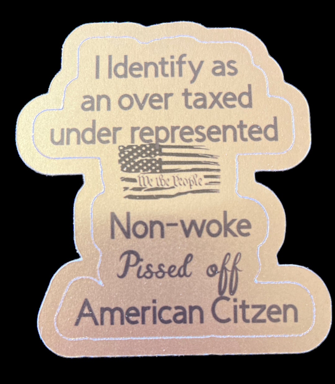 Patriotic Anti-woke Laptop Decal, Political Statement Sticker, USA ...