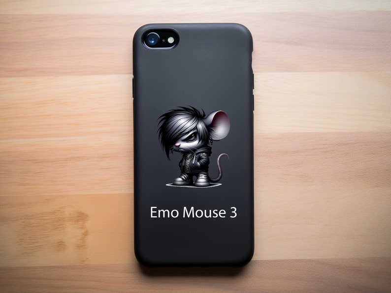Emo Mouse Stickers Set of 6, Sticker Pack, Die-cut Stickers, Tablet ...
