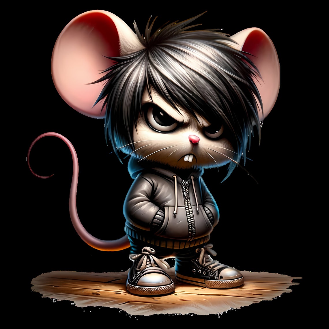 Emo Mouse Stickers Set of 6, Sticker Pack, Die-cut Stickers, Tablet ...