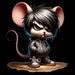 Emo Mouse Stickers Set of 6, Sticker Pack, Die-cut Stickers, Tablet ...