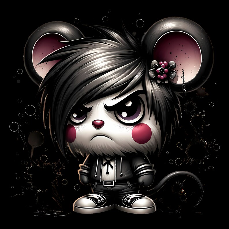 Emo Mouse Stickers Set of 6, Sticker Pack, Die-cut Stickers, Tablet Stickers, iPad Stickers ...