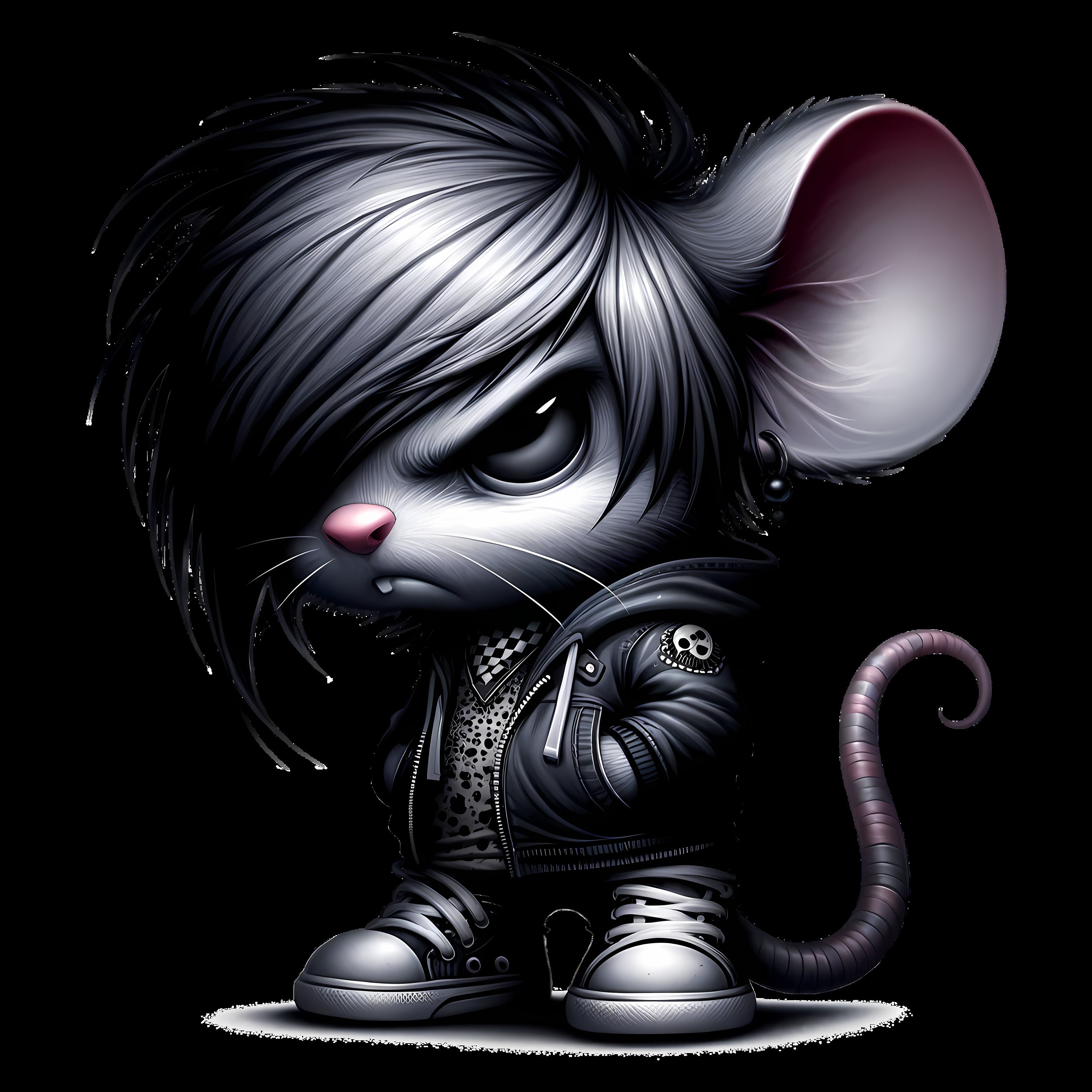 Emo Mouse Stickers Set of 6, Sticker Pack, Die-cut Stickers, Tablet ...