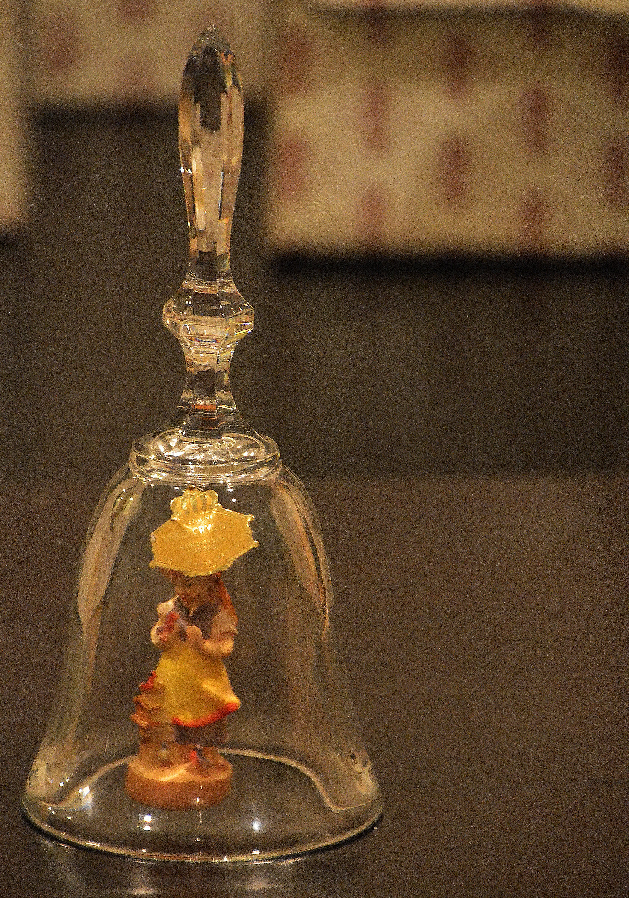 Vintage Collectible Crystal Bells With Authentic Italian Carved Wooden ...