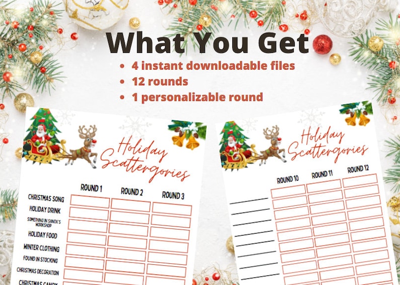 Holiday Scattergories - Family Games - Virtual Christmas Games ...