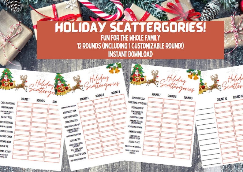 Holiday Scattergories - Family Games - Virtual Christmas Games ...