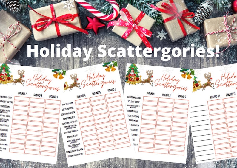 Holiday Scattergories - Family Games - Virtual Christmas Games ...