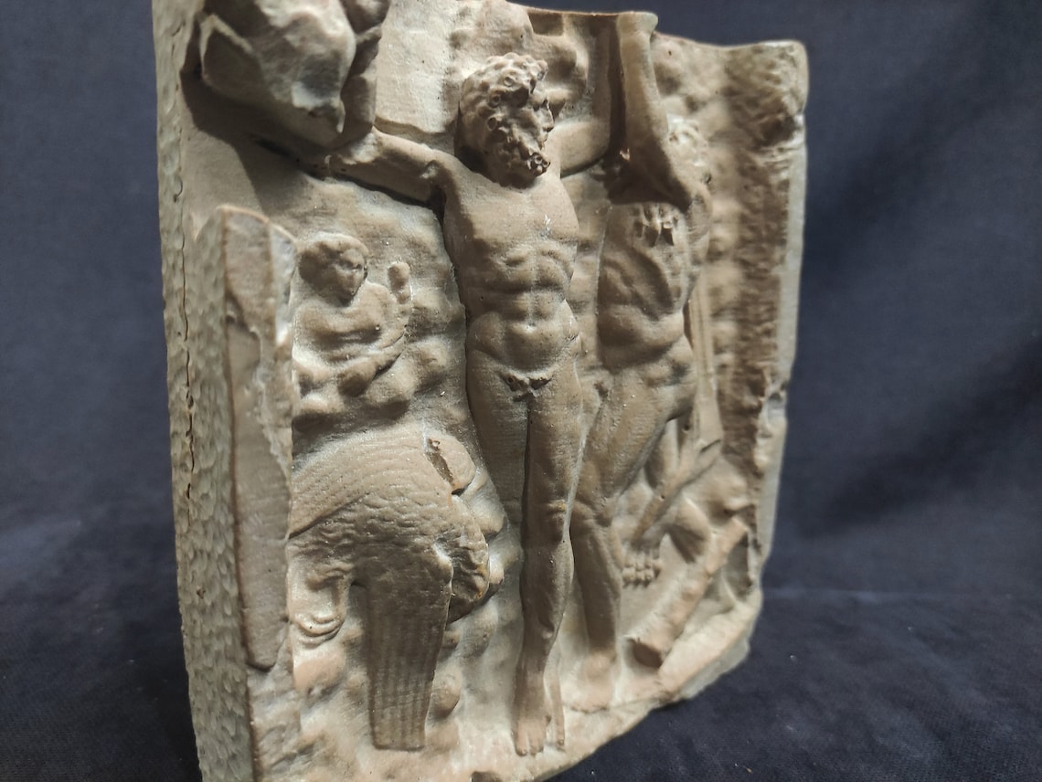 Hercules Relief Sculpture- Heracles - Prometheus Freed by Hercules - Etsy