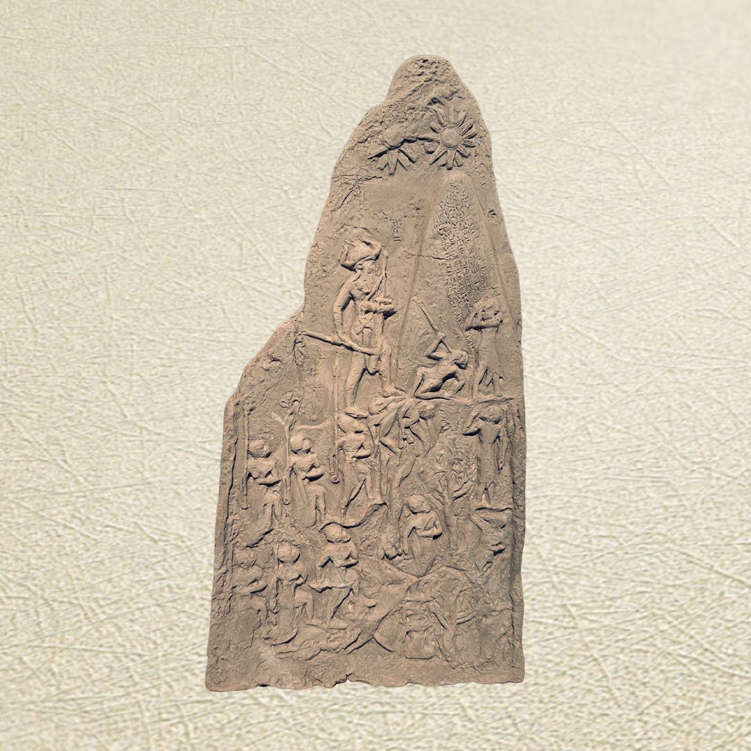 Handmade King Naram-sin Stele Replica – Ancient Mesopotamian Art ...