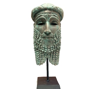 Bust of Sargon II, King of Akkad and Sumer, King of Assyria, Assyrian ...
