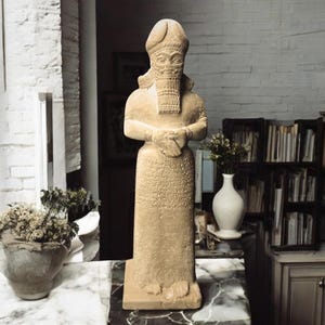 Nabu Statue: Mesopotamian God of Wisdom, Limestone Sculpture - Etsy