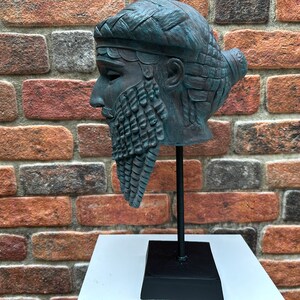 Bust of Sargon II, King of Akkad and Sumer, King of Assyria, Assyrian ...