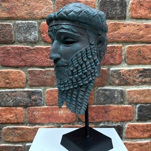Bust of Sargon II, King of Akkad and Sumer, King of Assyria, Assyrian ...