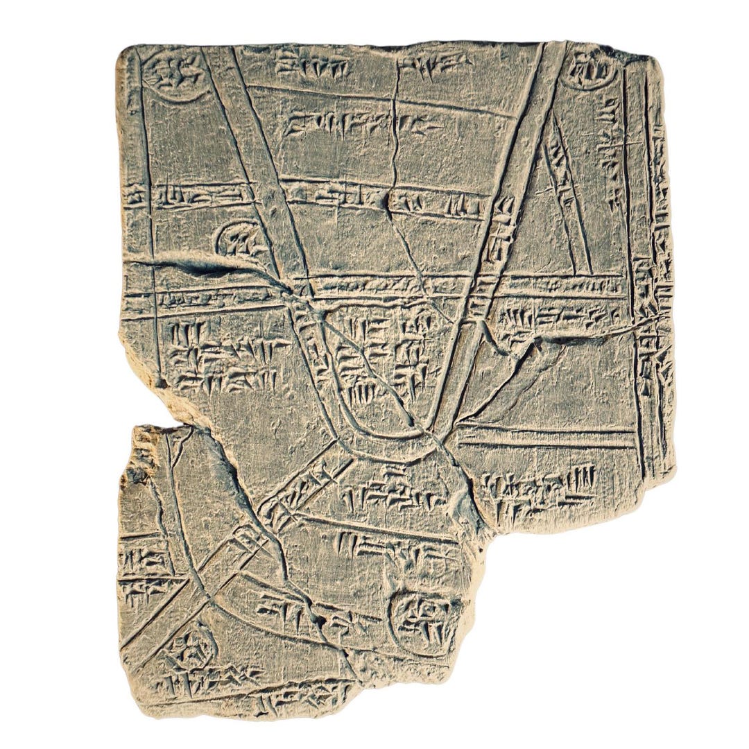 Sumerian Nippur Map Tablet – Handmade Replica, Babylonian History ...