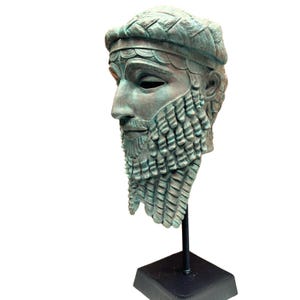 Bust of Sargon II, King of Akkad and Sumer, King of Assyria, Assyrian ...