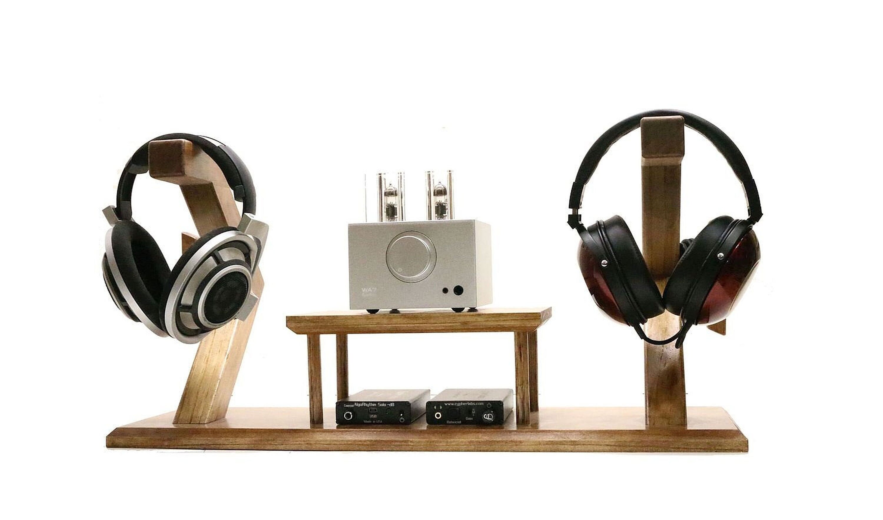 Multi Headphone Dac/amp Stand: Headphone Stand Music Station - Etsy