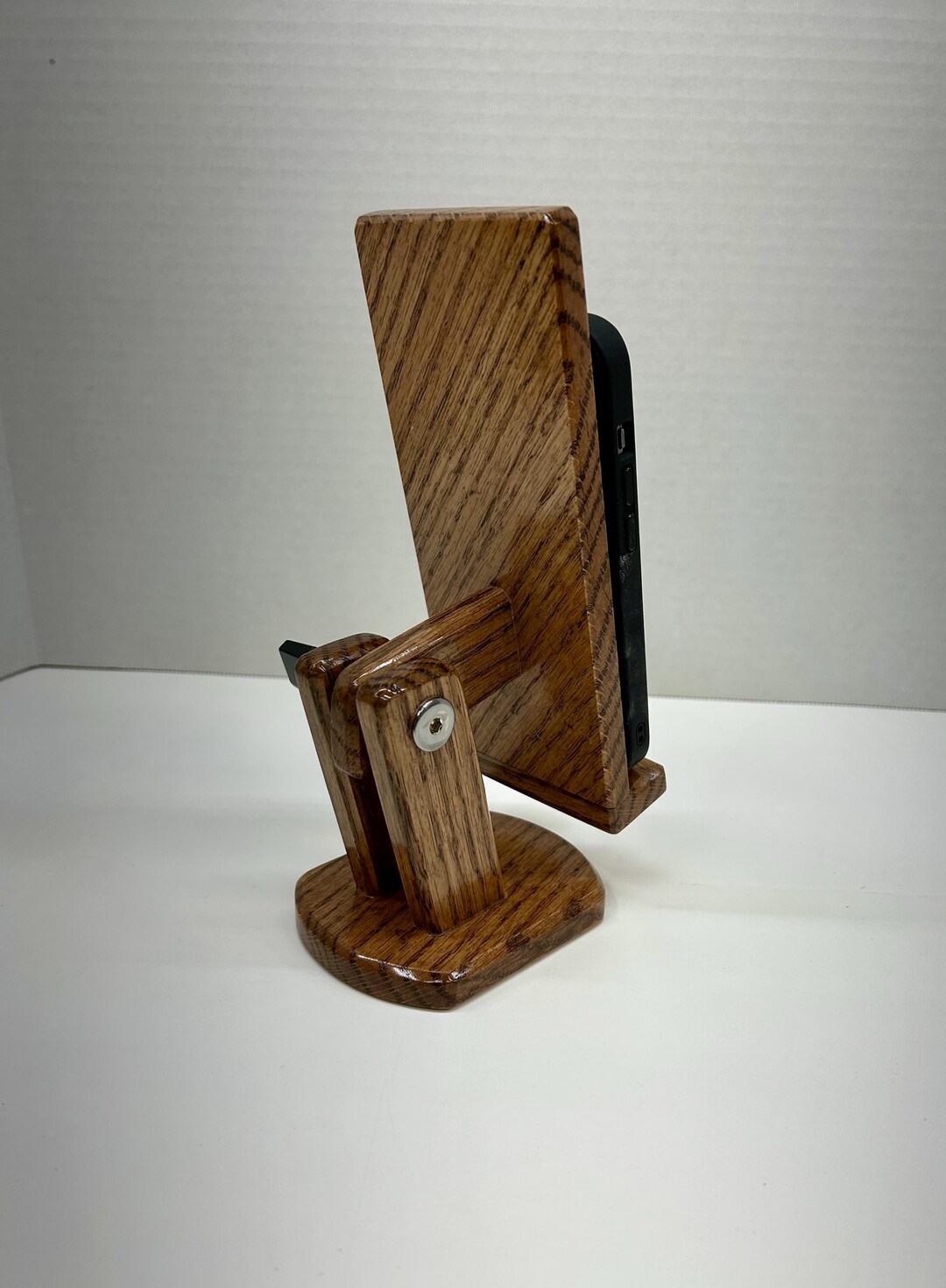 Adjustable Wooden Phone Stand / iPad Mini / iPhone Holder Charging ...