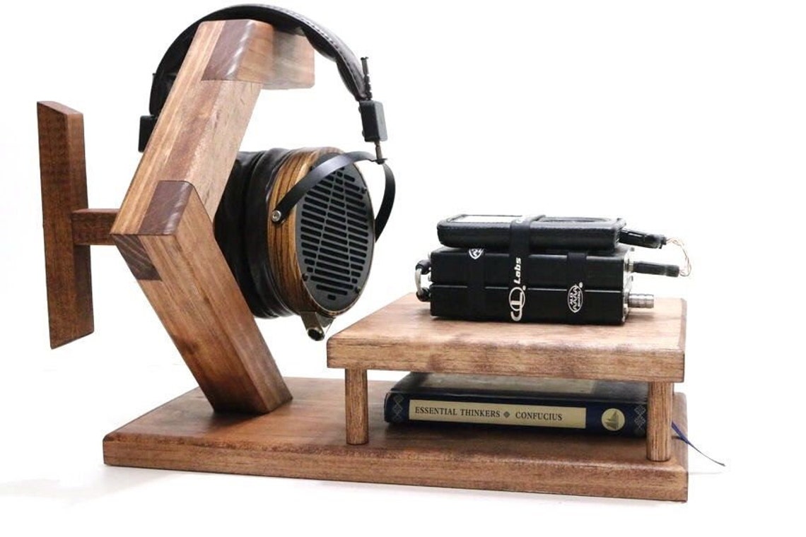 Headphone Stand With Shelf for Amp/dac Mini Music Station | Etsy