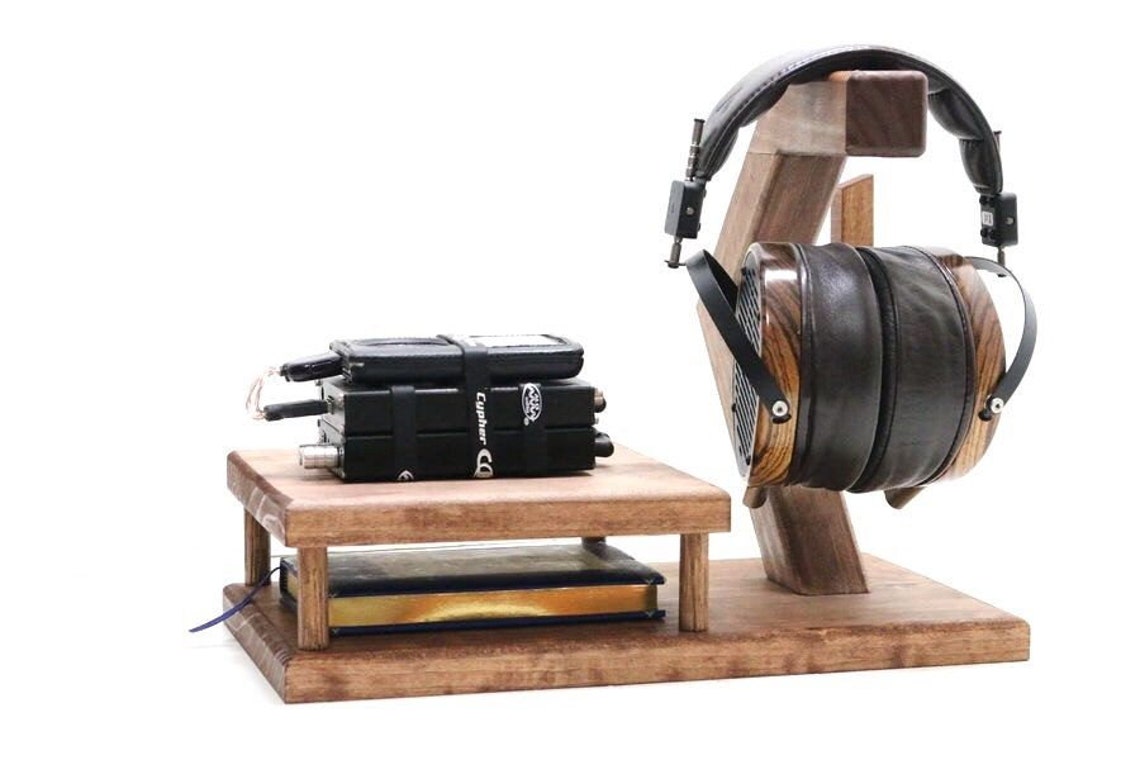 Headphone Stand With Shelf for Amp/dac Mini Music Station | Etsy