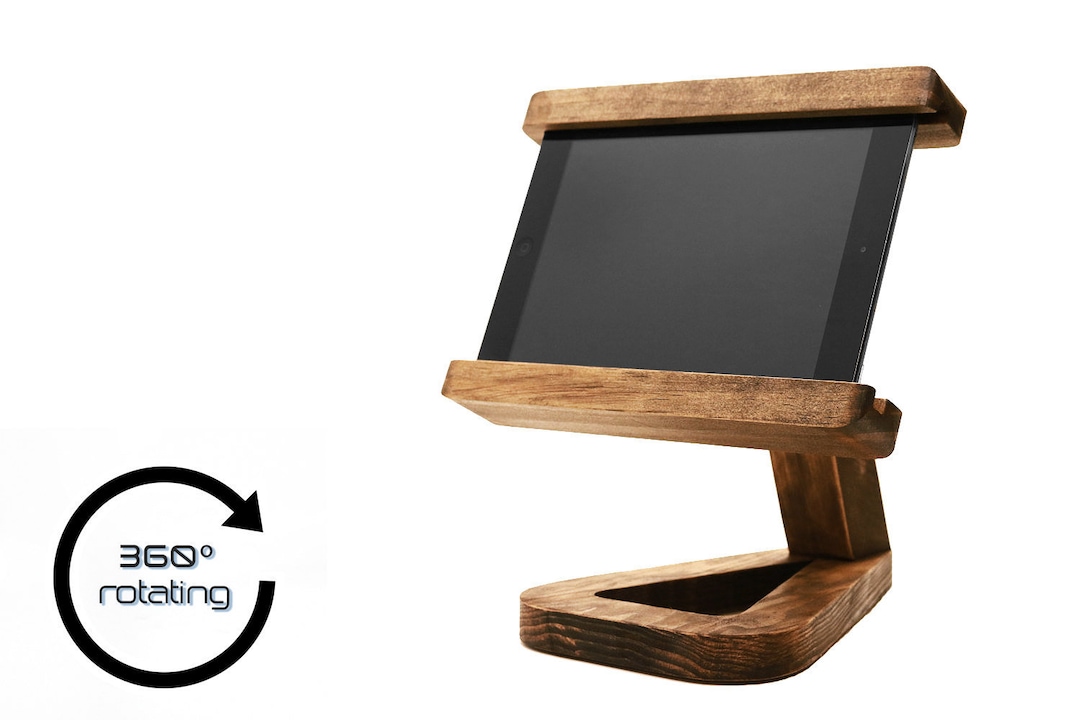Handmade iPad Tablet Stand Charging Dock Station, Rotating - Etsy