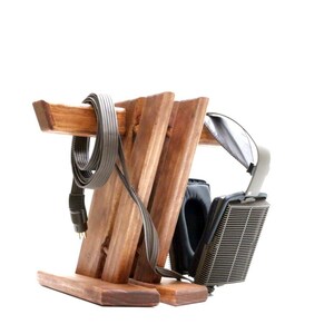 Wood Headphone Stand Multiple Headphones Stand Headphone Station Gifts ...