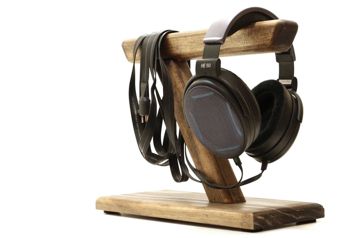 Handcrafted Wooden Headphone Stand Universal Earphone Hanger | Etsy