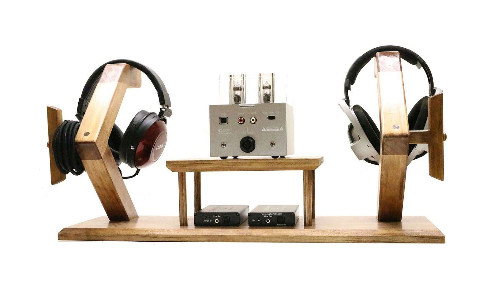 Multi Headphone Dac/amp Stand: Headphone Stand Music Station - Etsy