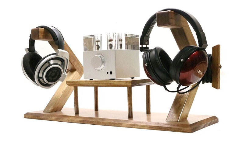 Multi Headphone Dac/amp Stand: Headphone Stand Music Station - Etsy