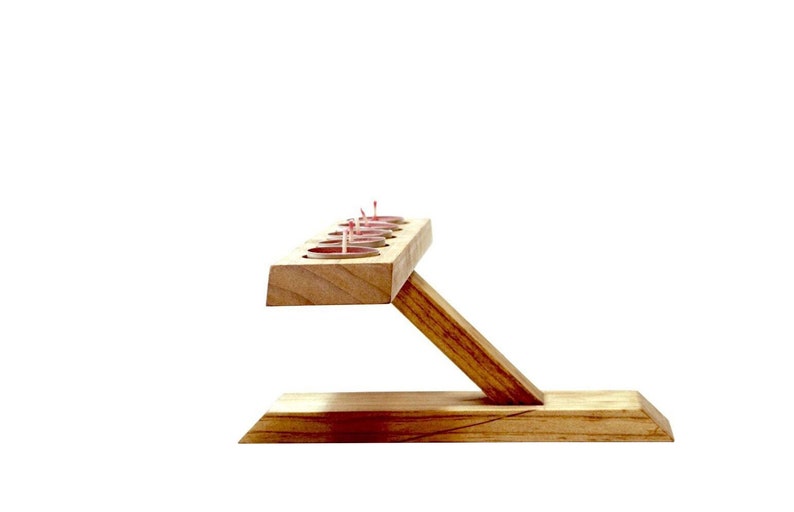 Wood Candle Holder Desk Organizer Birthday Gift Houswarming - Etsy