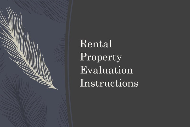 Rental Property Evaluation Spreadsheet - Etsy